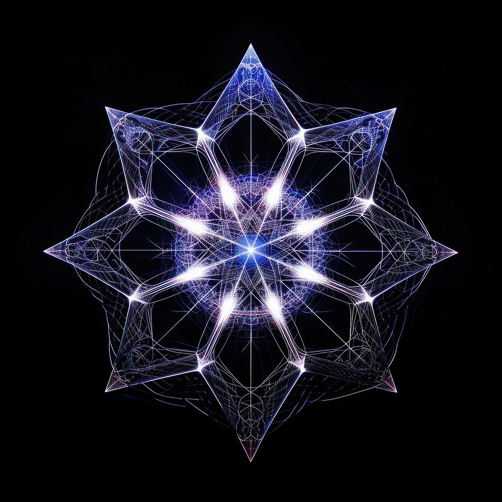 Octagram light technology pattern. | Free Photo Illustration - rawpixel