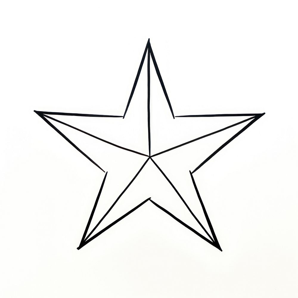 Drawing star symbol white line. | Free Photo Illustration - rawpixel