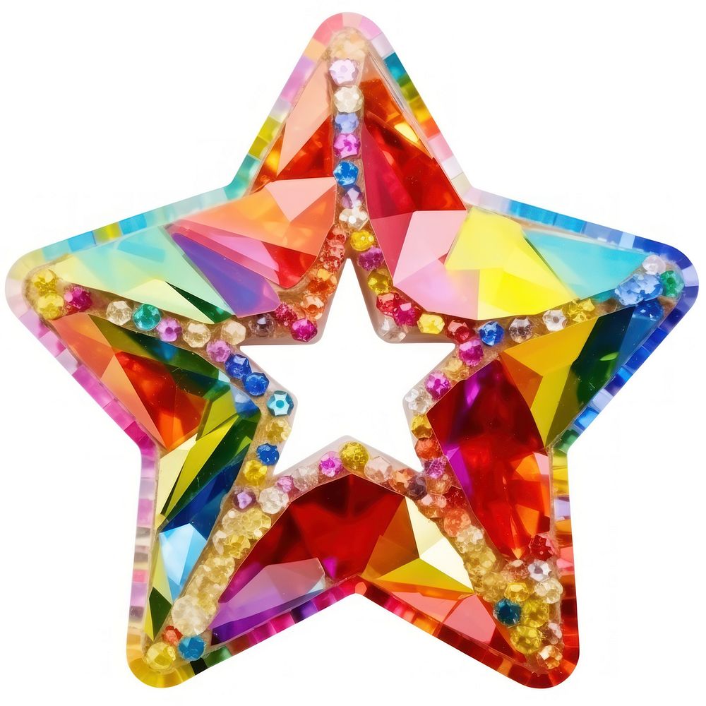 Rainbow star gemstone jewelry shape. | Free Photo - rawpixel