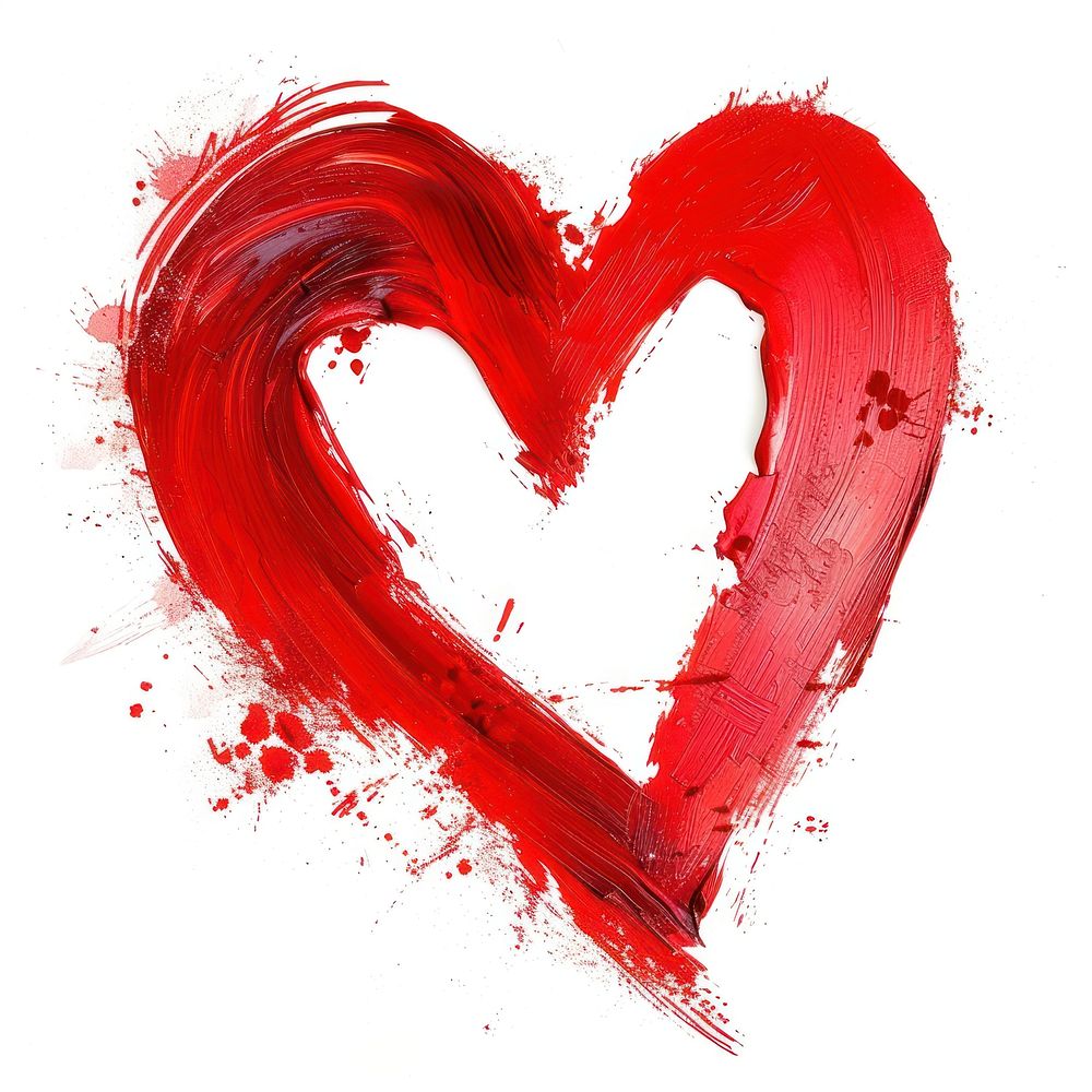 Red heart shape brush stroke | Premium Photo - rawpixel