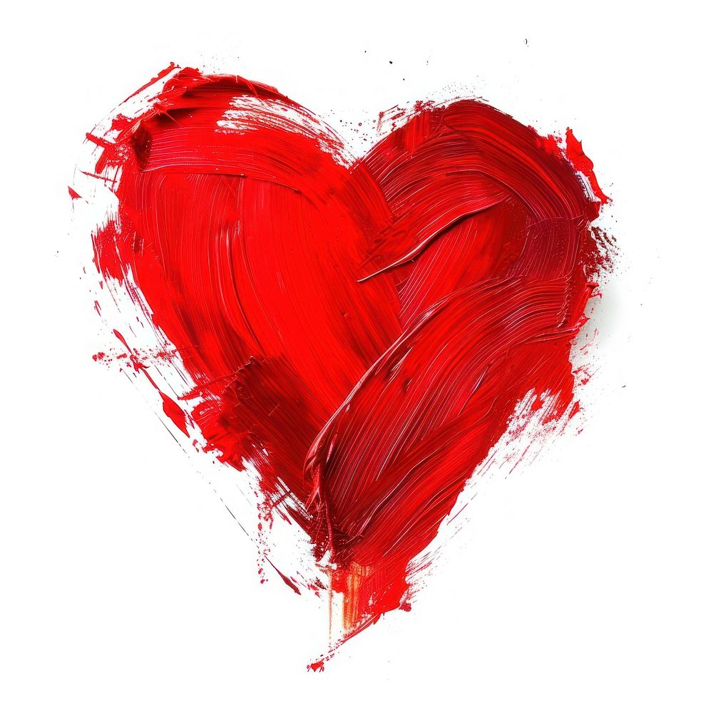 Red heart shape brush stroke | Premium Photo - rawpixel