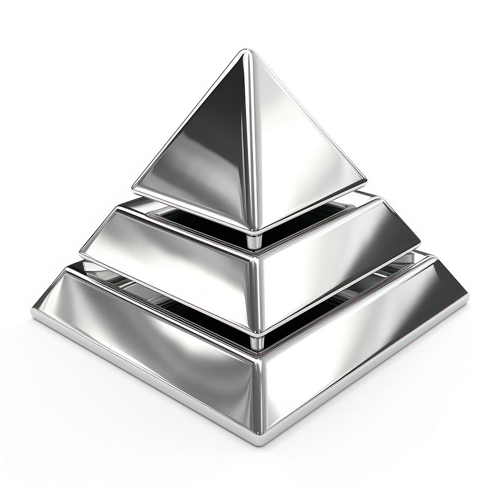 Pyramid melting Chrome material silver | Free Photo Illustration - rawpixel