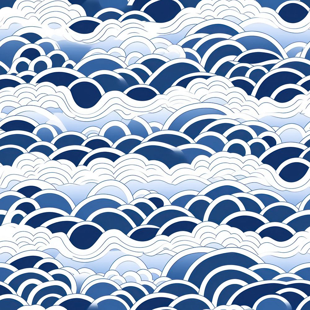 Tile pattern wave backgrounds blue | Premium Photo Illustration - rawpixel