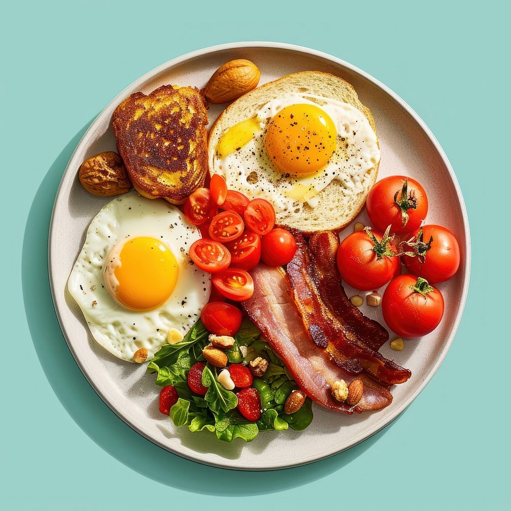 Brunch plate food egg breakfast. | Premium Photo - rawpixel