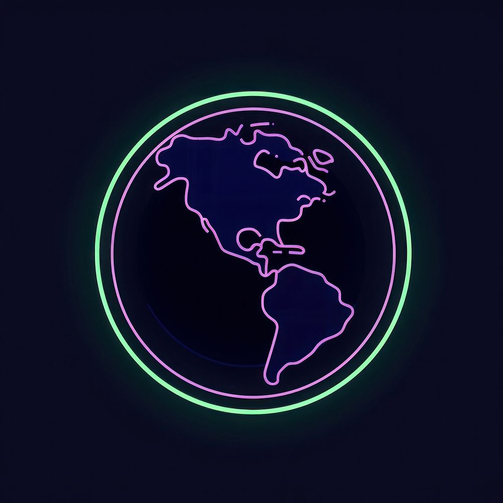 Minimal earth icon glowing planet | Free Photo Illustration - rawpixel