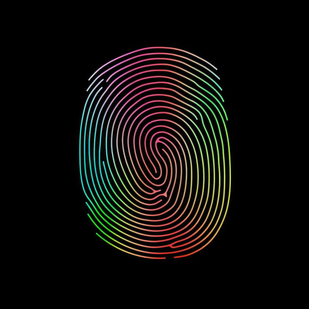 Abstract biometric fingerprint glowing spiral | Free Photo Illustration ...