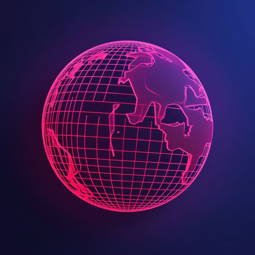 Abstract globe glowing sphere planet. | Free Photo Illustration - rawpixel