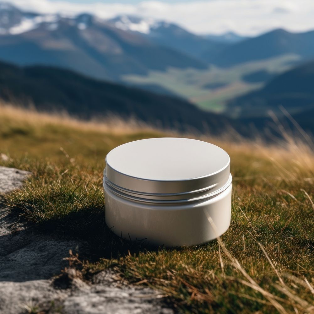 Cosmetic packaging landscape mountain tranquility. | Premium Photo ...