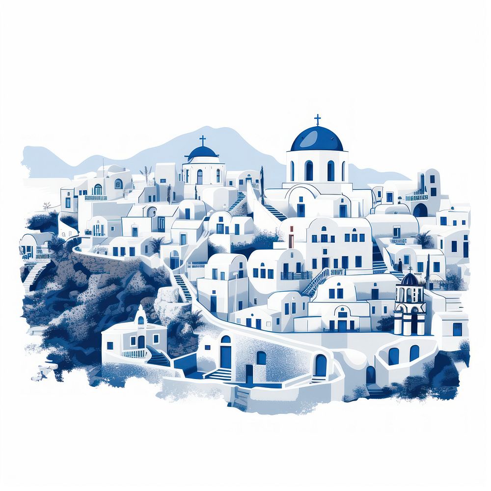Greece architecture building drawing | Free Photo Illustration - rawpixel