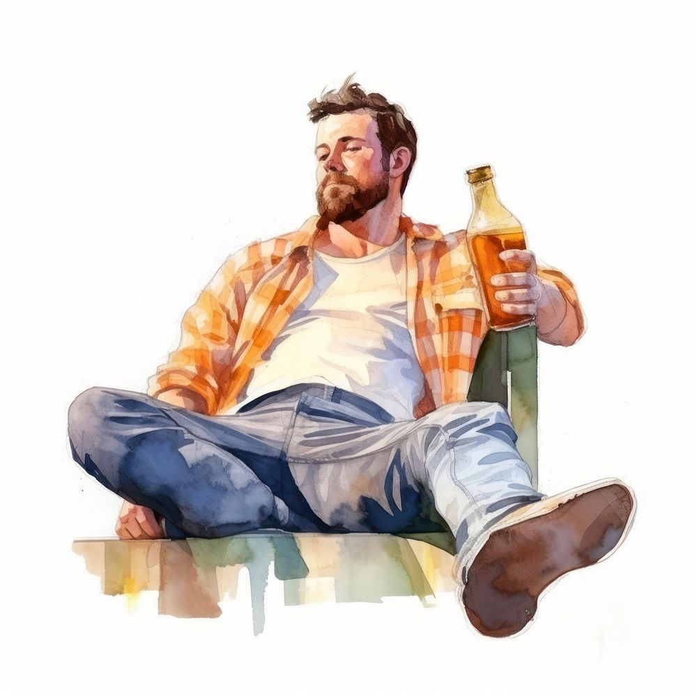 Men alcoholic drinking portrait sitting. | Free Photo Illustration ...