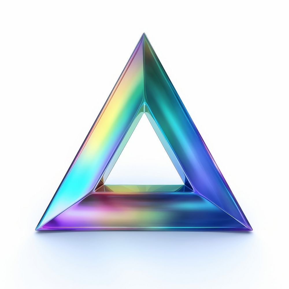 triangle white background refraction futuristic. | Premium Photo ...