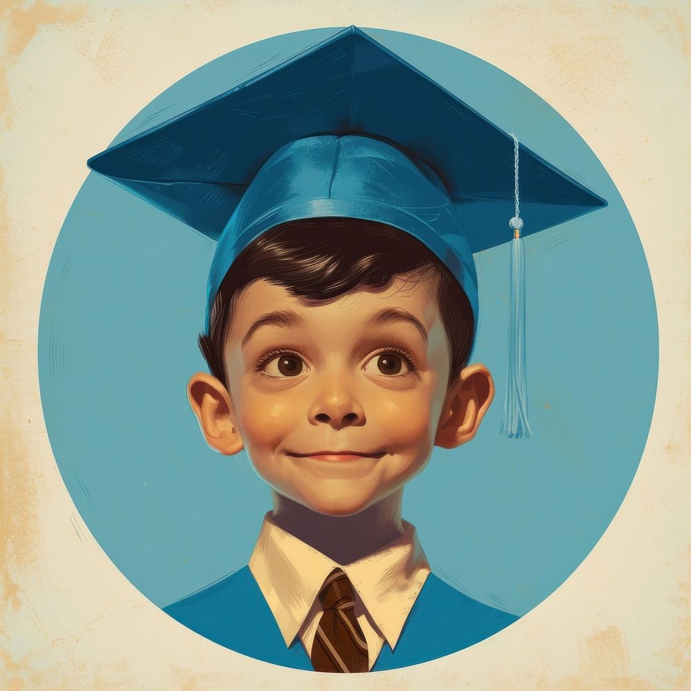 Little boy wearing Graduation hat | Free Photo Illustration - rawpixel