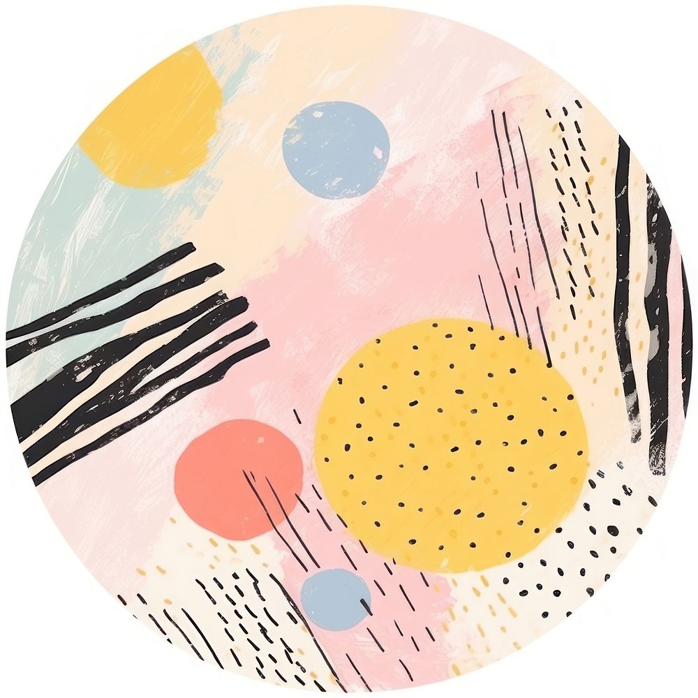 Doodle round shape art backgrounds | Free Photo Illustration - rawpixel
