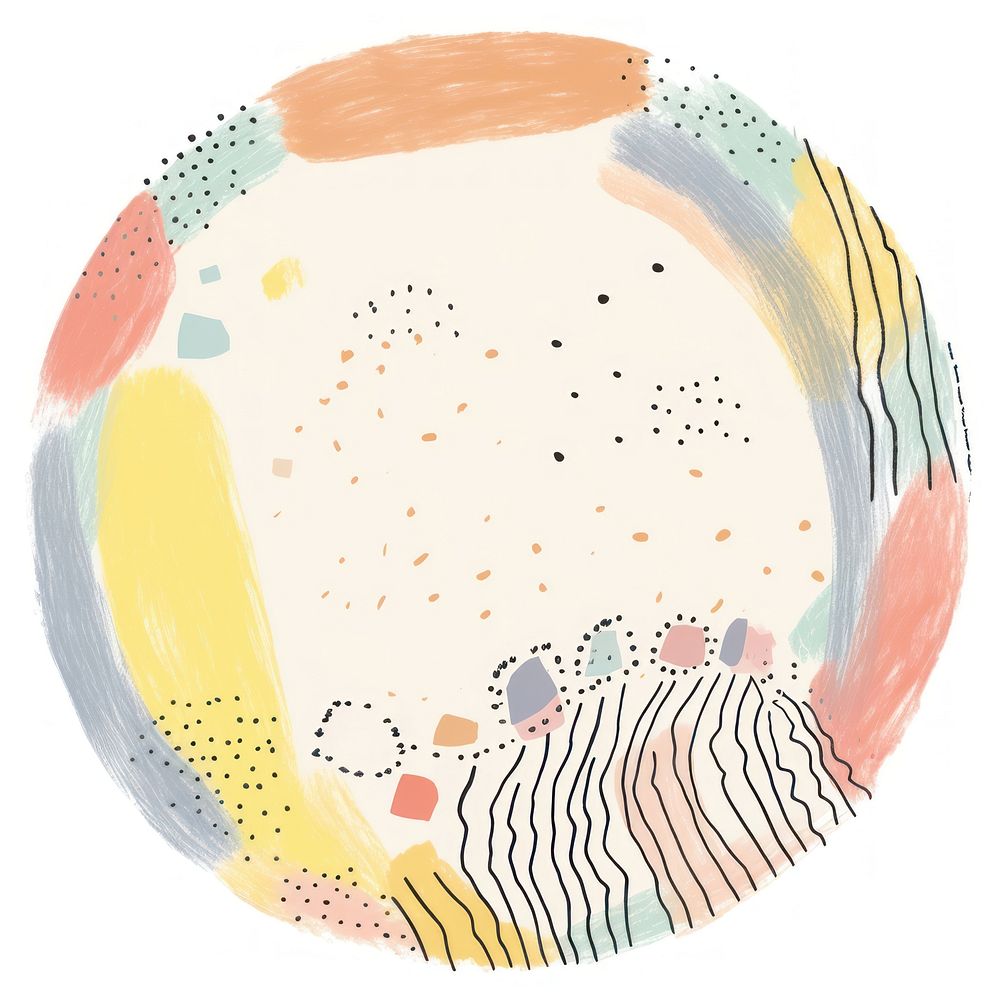 Doodle round shape art painting | Free Photo Illustration - rawpixel