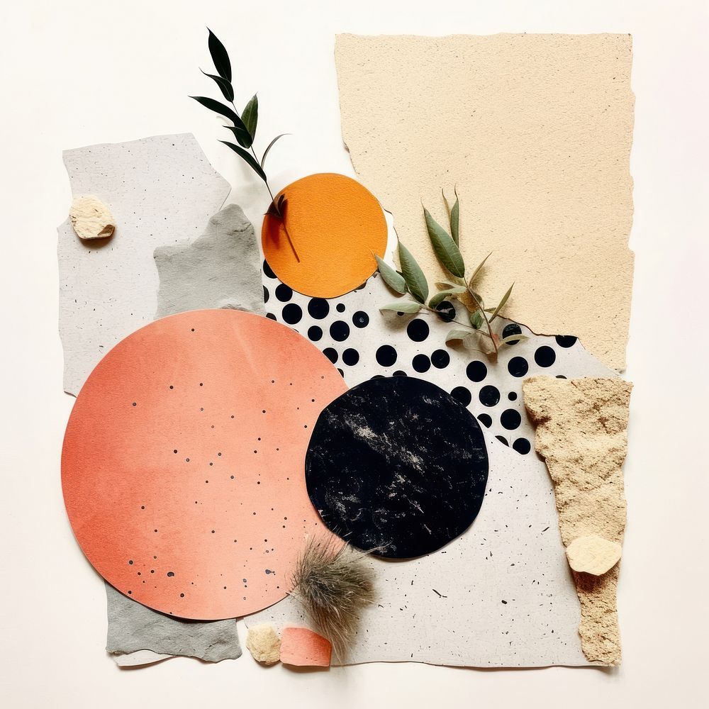 Craft paper collage painting art | Free Photo Illustration - rawpixel