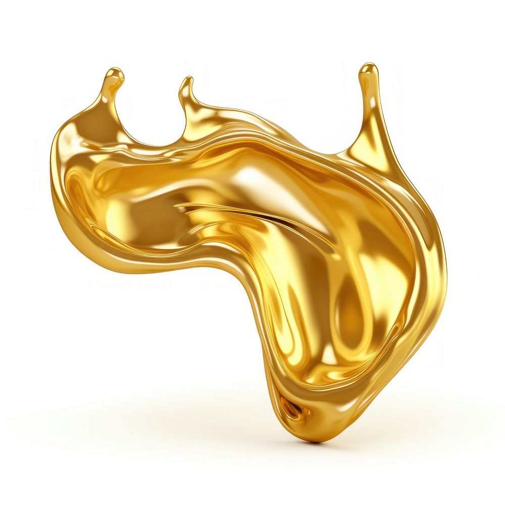 Solid-fluid liquid shape gold shiny | Premium Photo Illustration - rawpixel