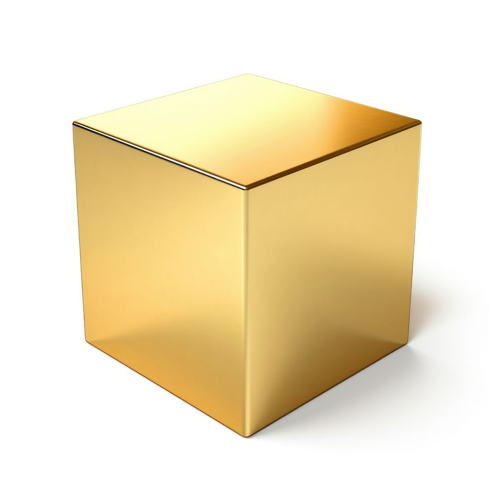 Square shiny gold box. | Free Photo Illustration - rawpixel