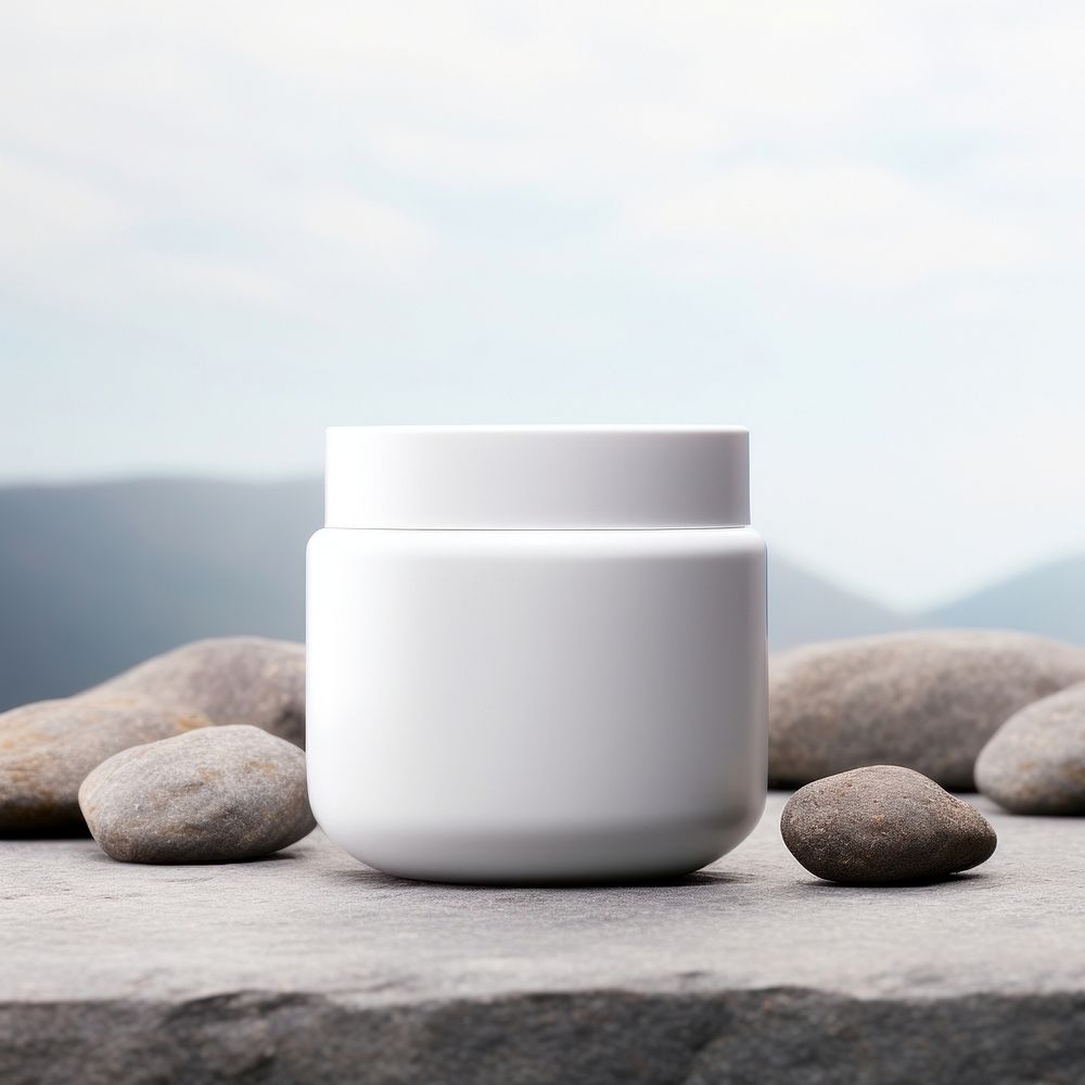 Rock jar container porcelain. | Premium Photo - rawpixel