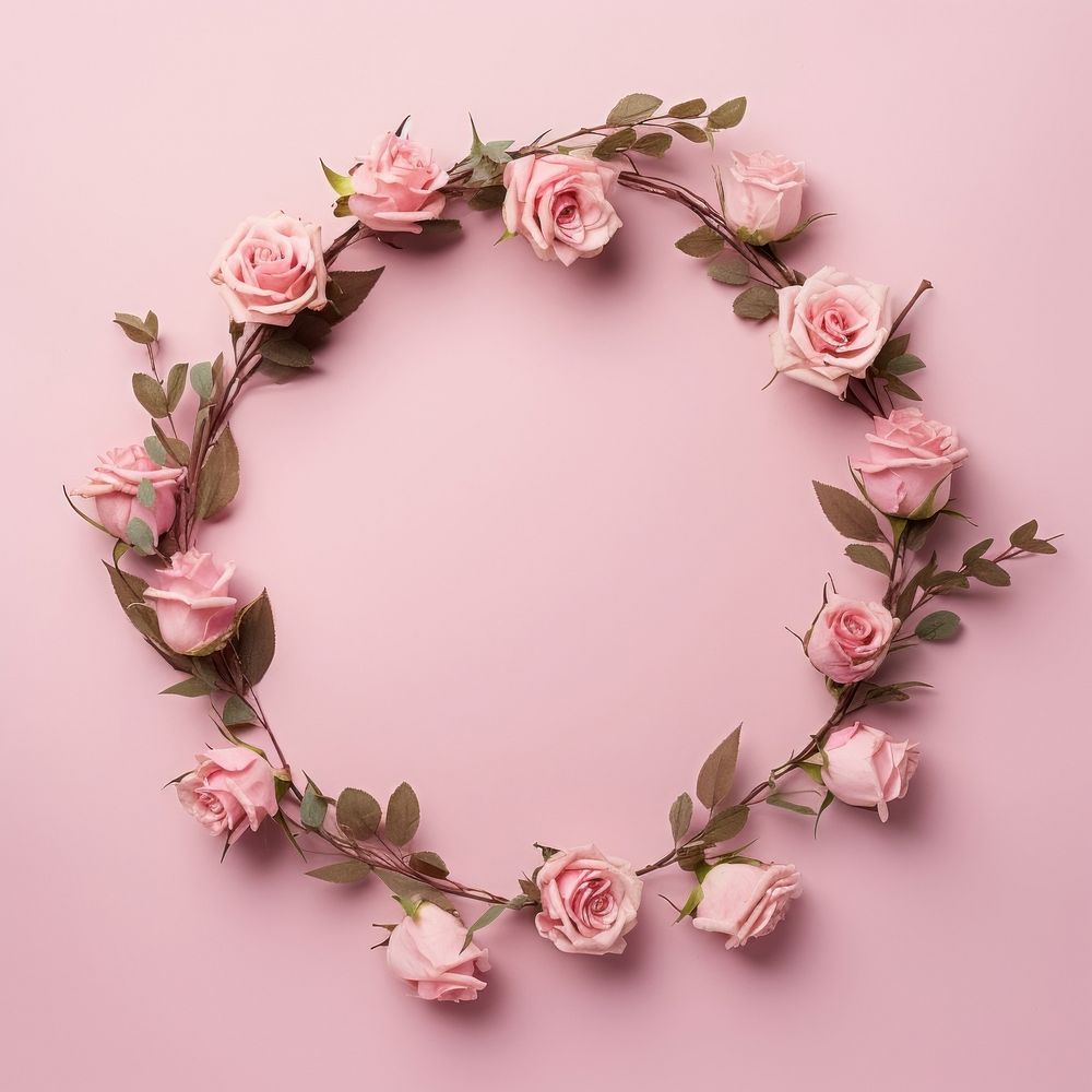 Floral frame oldrose rose flower | Free Photo - rawpixel