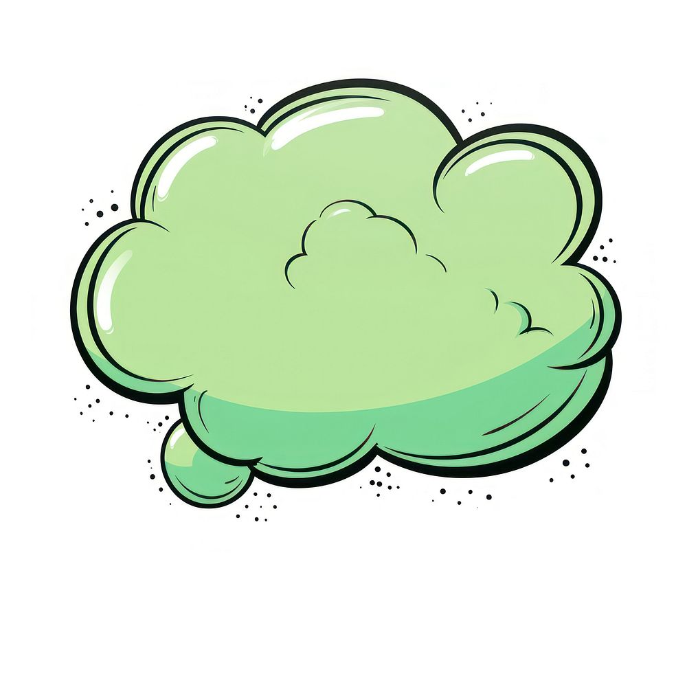 Speech bubble green cartoon drawing. | Premium Photo Illustration ...