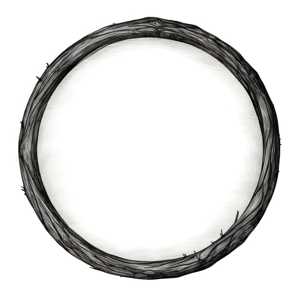 Circle frame wood sketch black | Free Photo Illustration - rawpixel