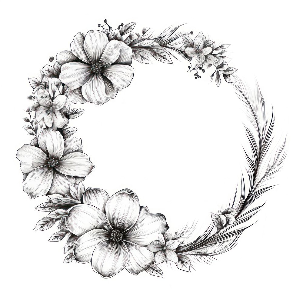 Flower drawing sketch pattern. | Premium Photo Illustration - rawpixel