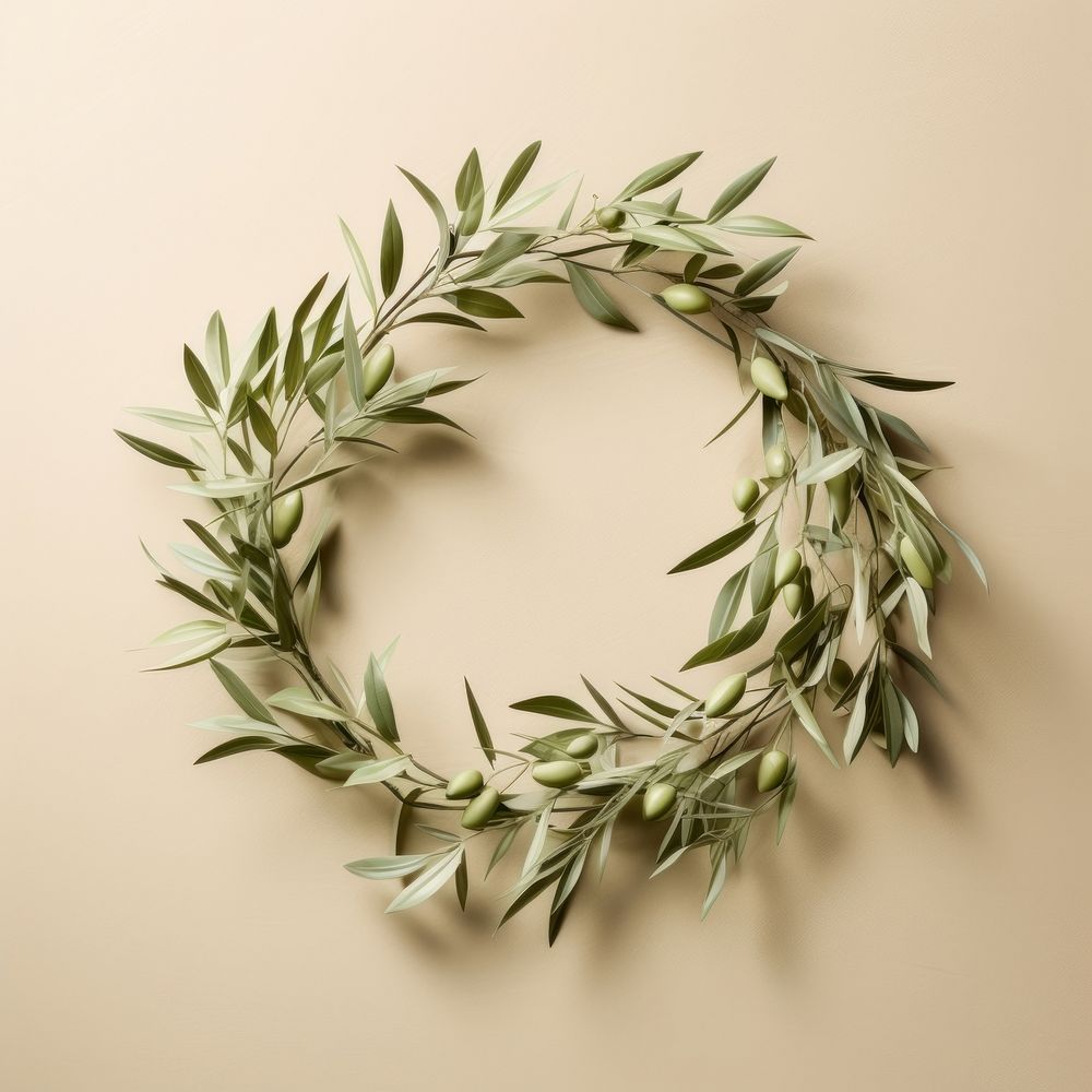Wreath olive branch craft plant. | Free Photo - rawpixel