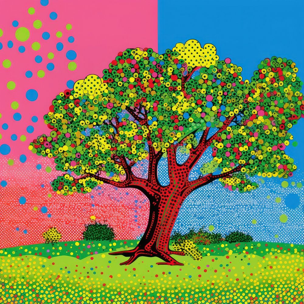 Comic tree painting plant art. | Premium Photo Illustration - rawpixel