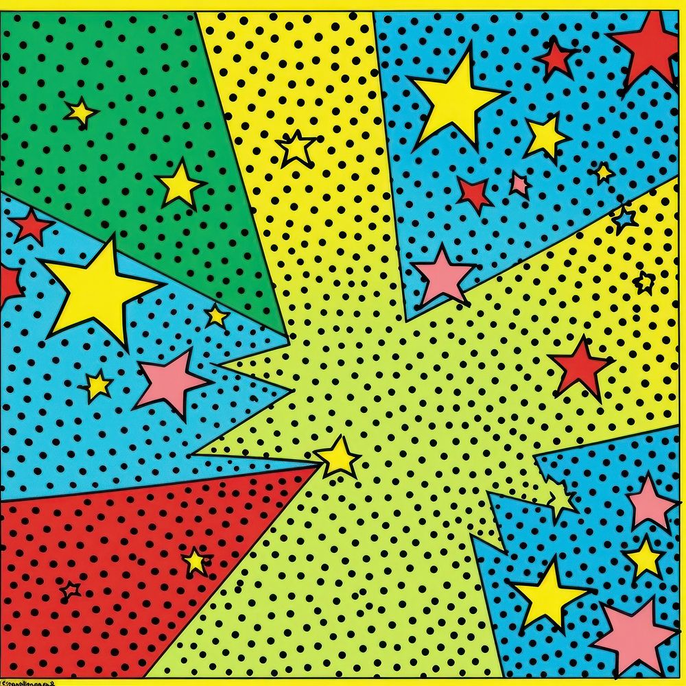 Comic star backgrounds pattern creativity. | Premium Photo Illustration ...