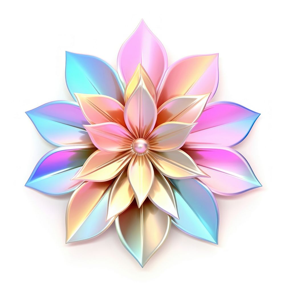 Simplify flower icon iridescent pattern | Premium Photo Illustration ...