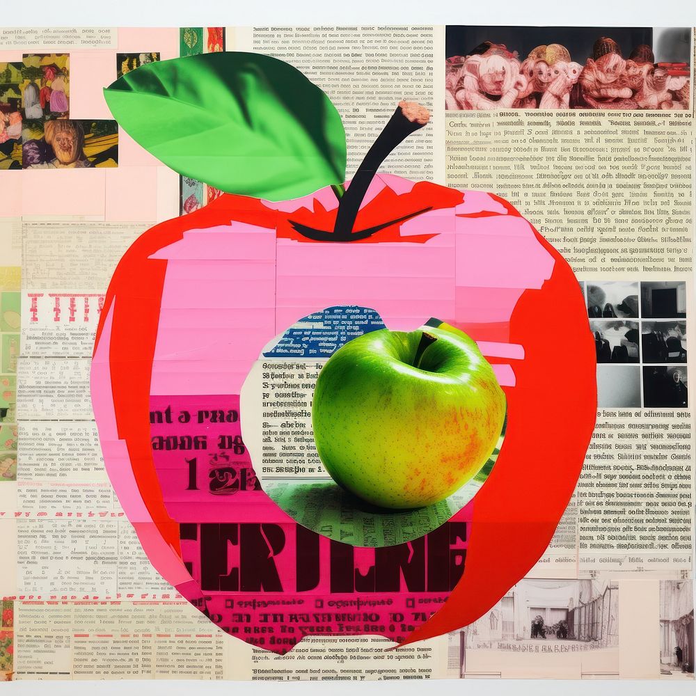 Apple collage poster fruit. | Free Photo Illustration - rawpixel