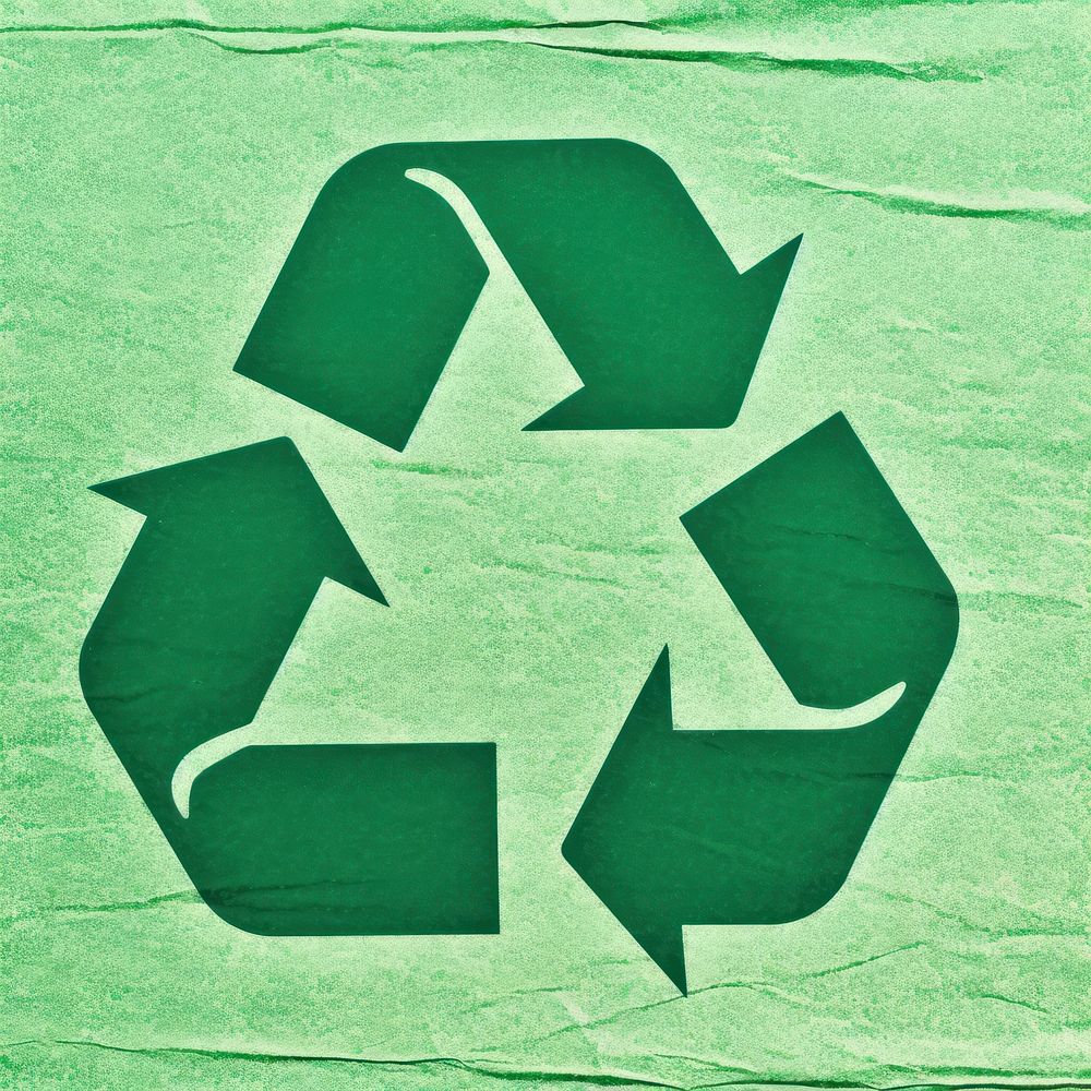 Minimal green recycle icon recycling | Free Photo Illustration - rawpixel