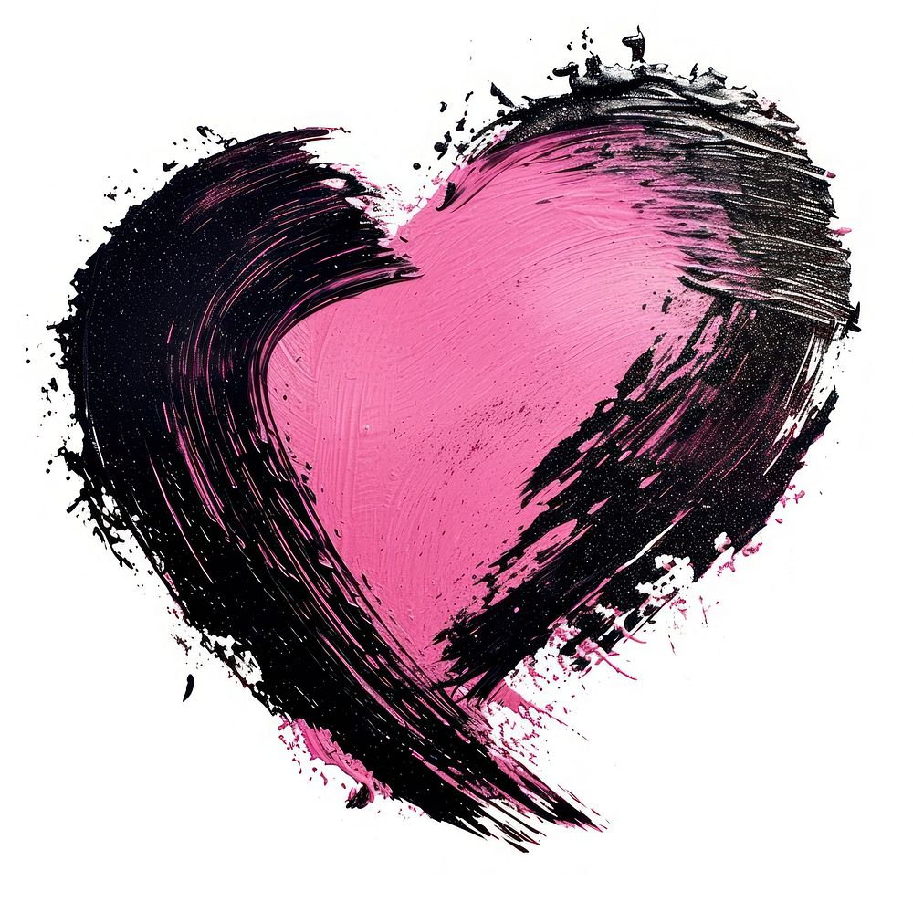 Paint heart shape brush stroke | Free Photo - rawpixel