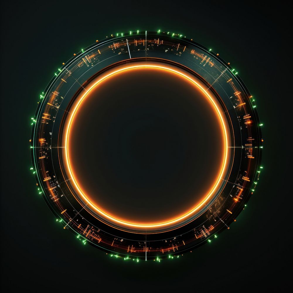 Circle Frame technology circle light. | Free Photo Illustration - rawpixel