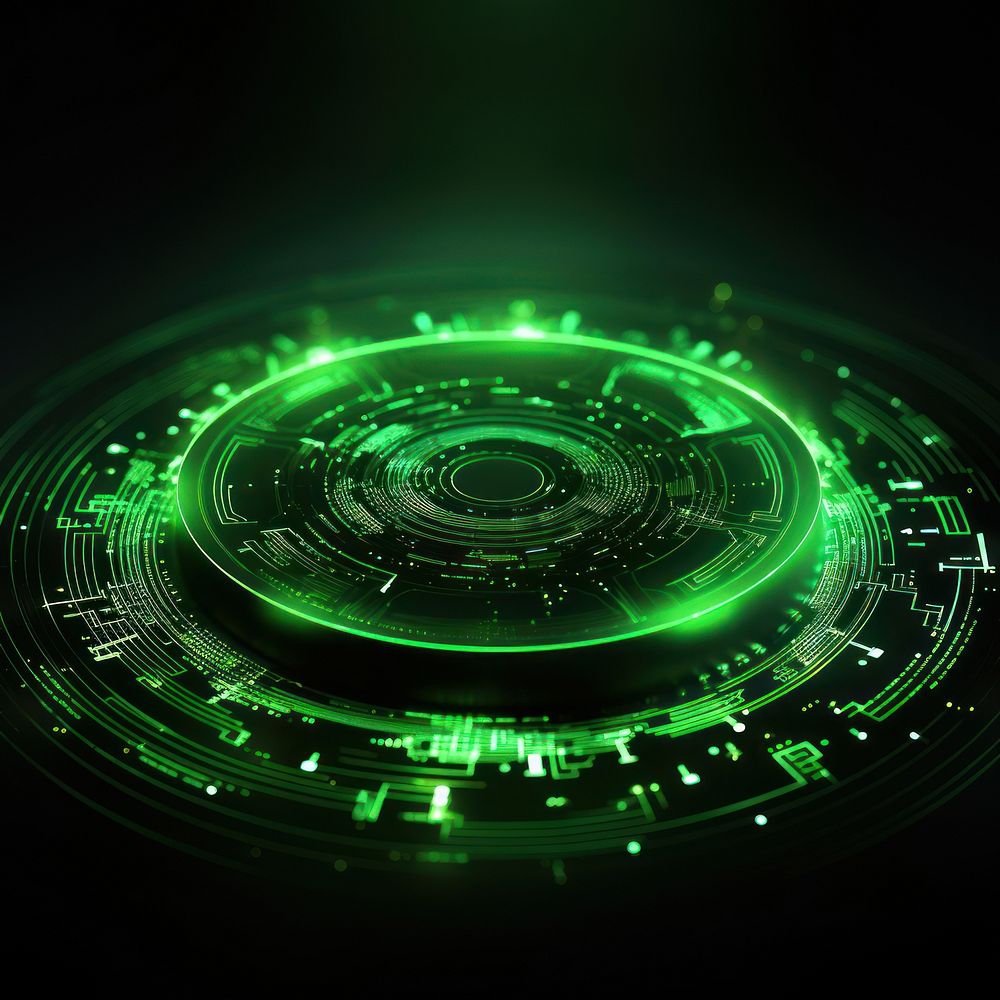Green light technology illuminated. | Free Photo Illustration - rawpixel