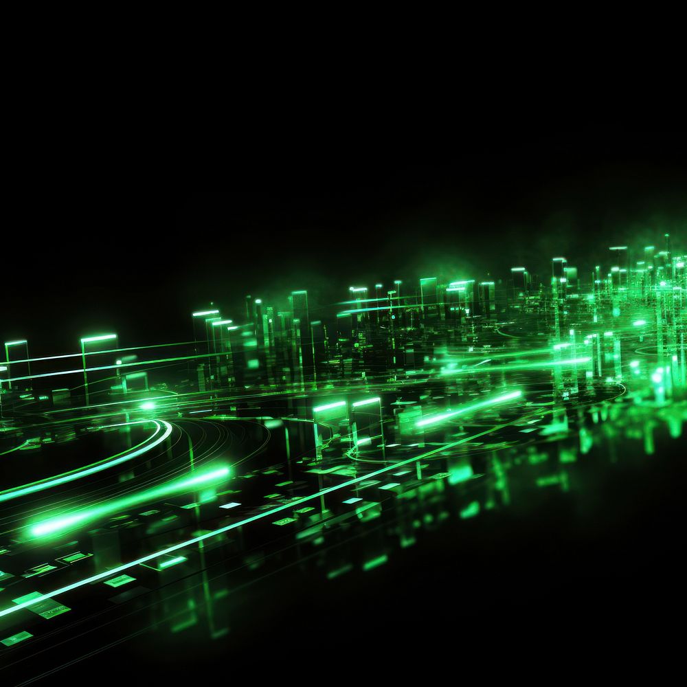 Green light architecture technology. | Premium Photo Illustration ...
