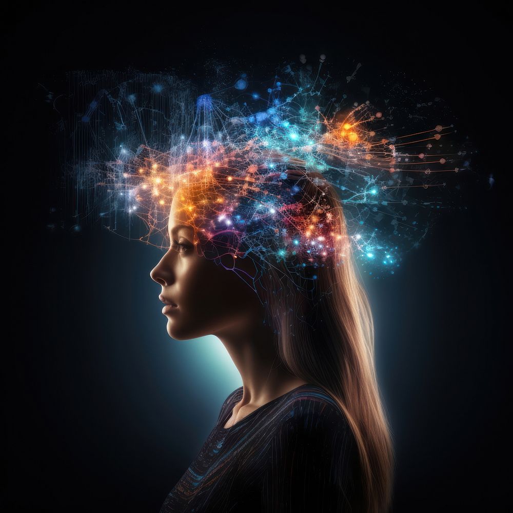 Psychology portrait adult light. | Premium Photo Illustration - rawpixel