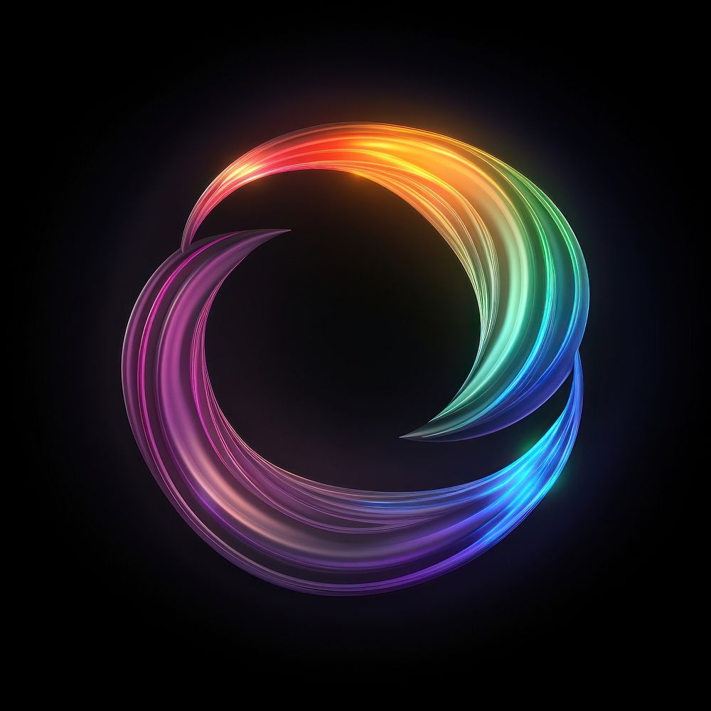 3D render neon moon icon | Premium Photo Illustration - rawpixel