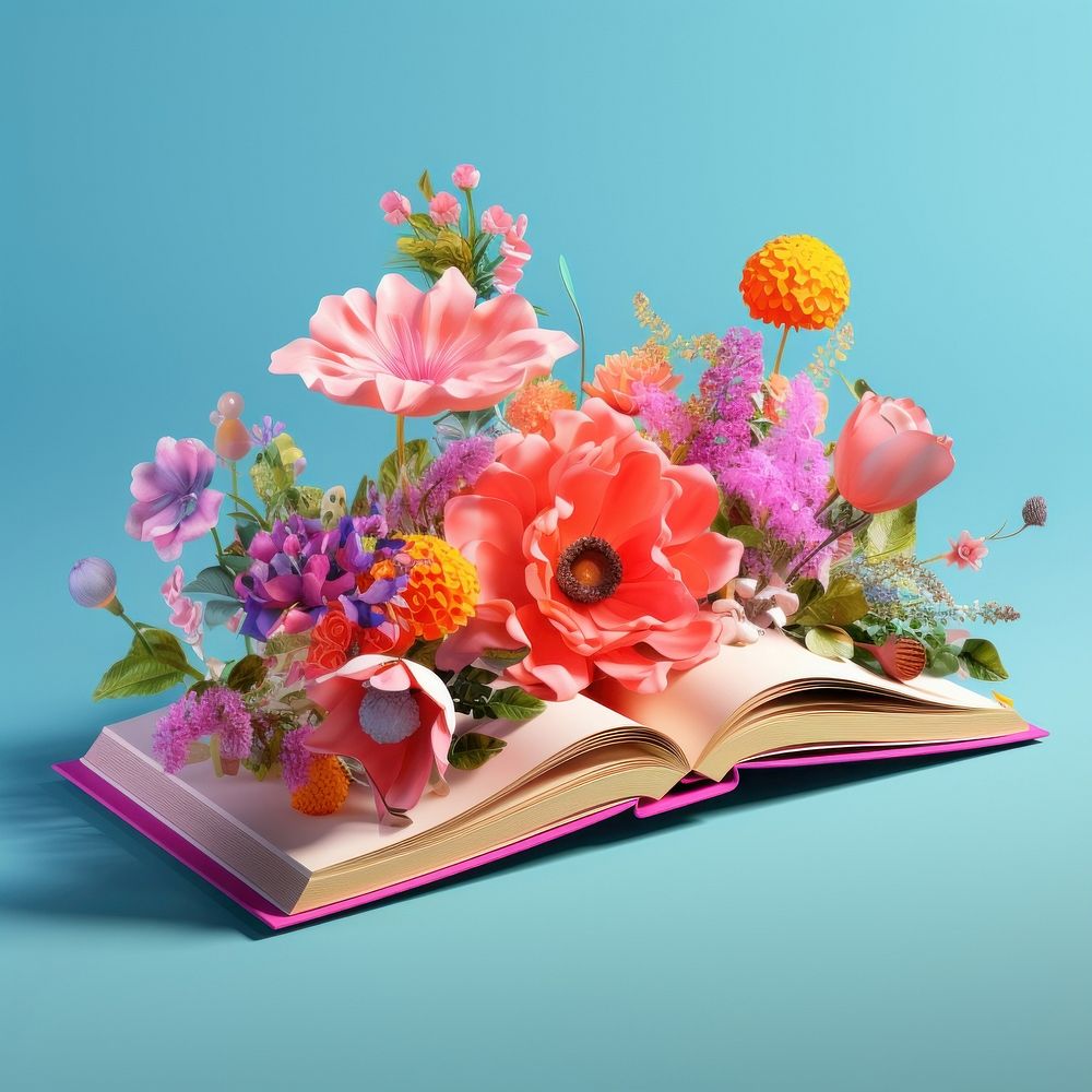Open book flowers petal plant | Premium Photo Illustration - rawpixel