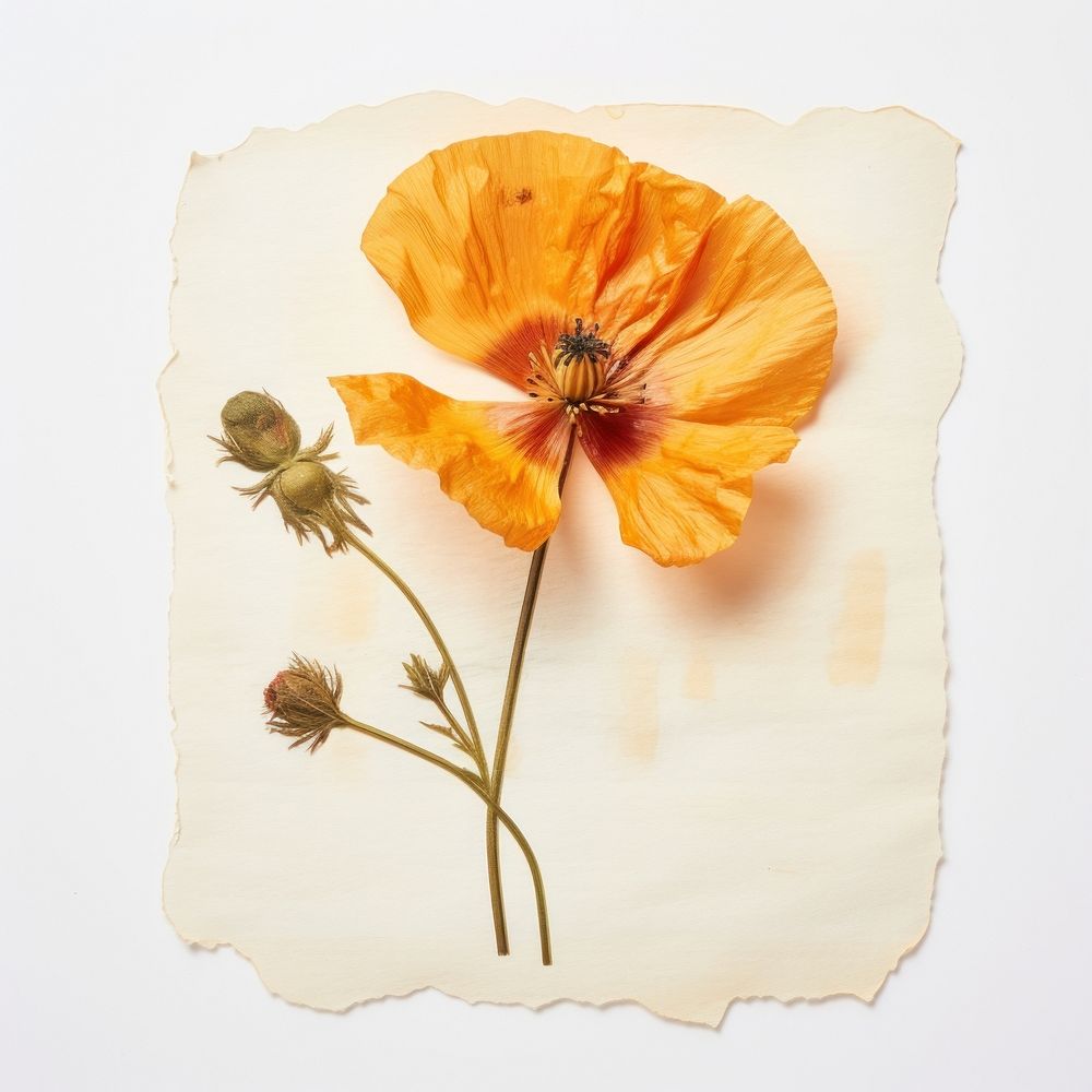 Real Pressed california poppy flower | Free Photo - rawpixel