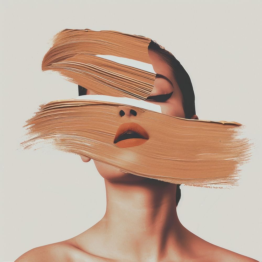 Woman brown brush stroke portrait | Free Photo Illustration - rawpixel