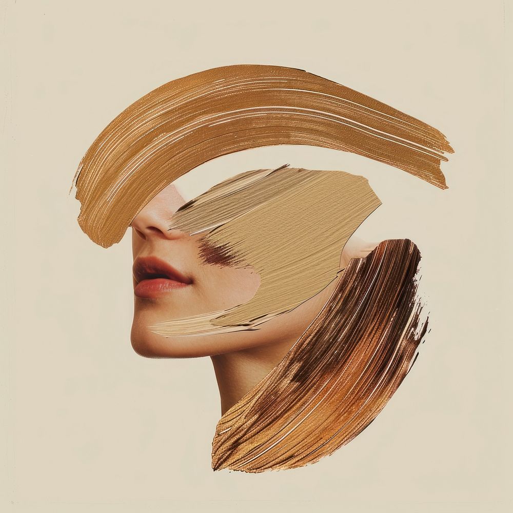 Woman brown brush stroke portrait | Free Photo Illustration - rawpixel