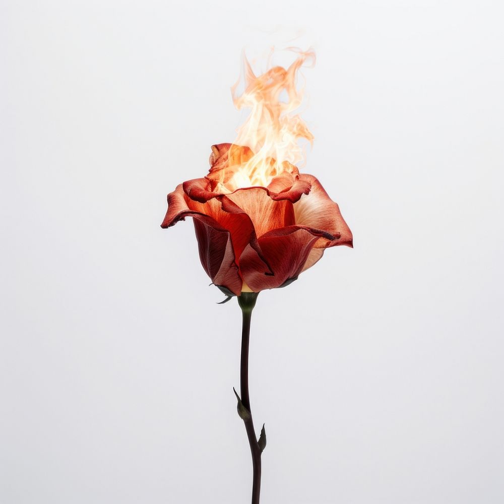 Burning rose flower fire burning | Premium Photo - rawpixel