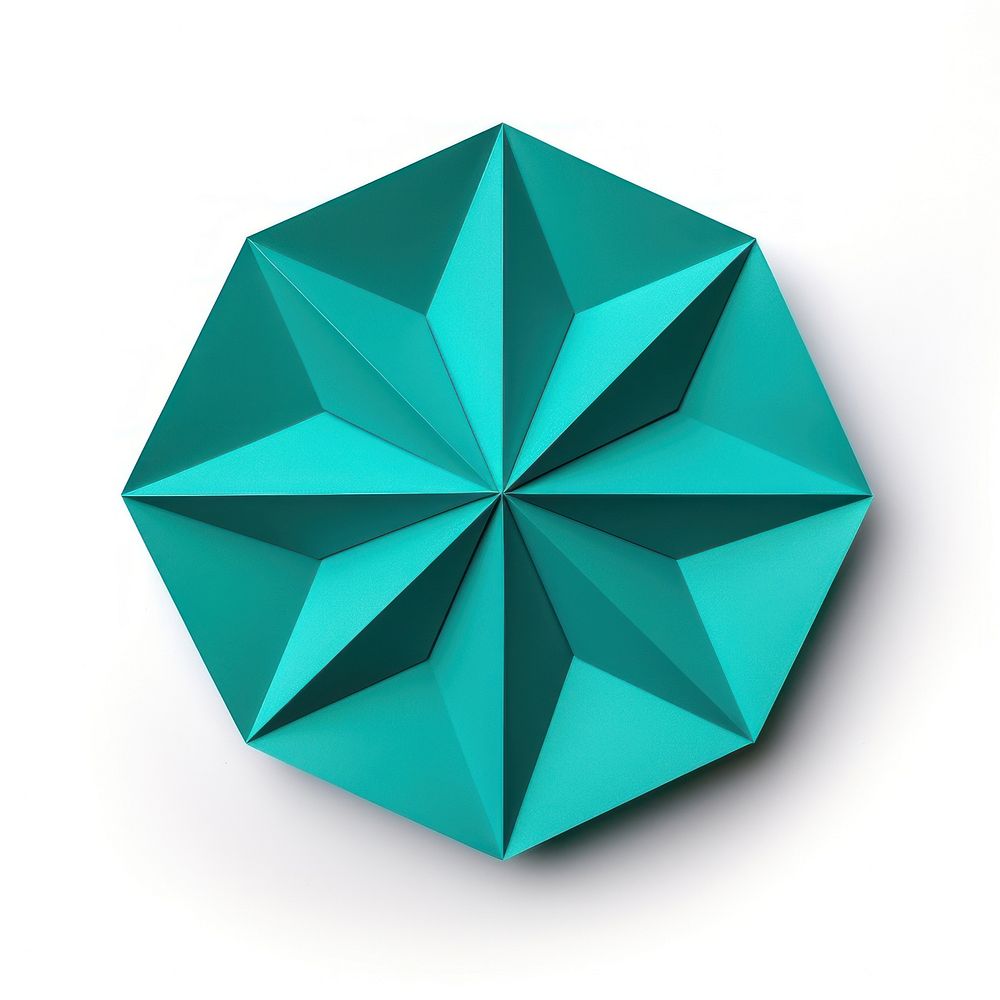 Octagon shape paper turquoise origami. | Free Photo - rawpixel