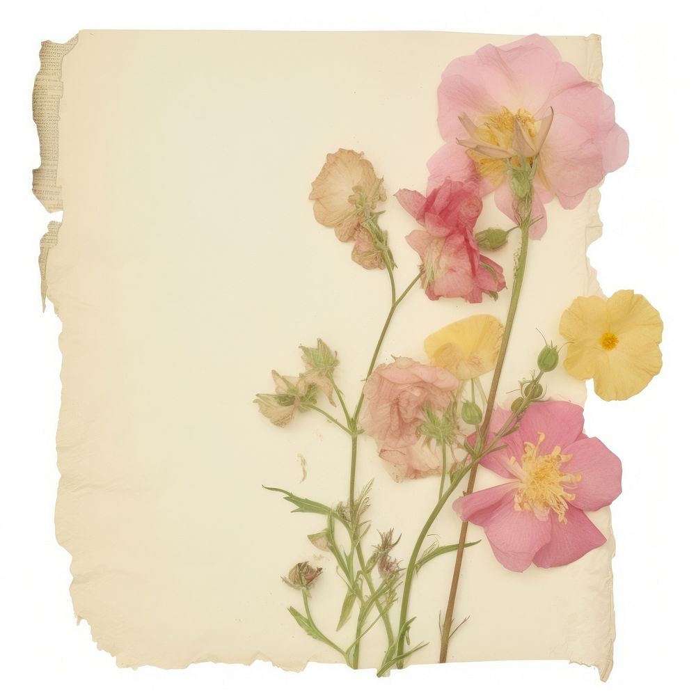 Wildflower ripped paper painting petal | Free Photo - rawpixel