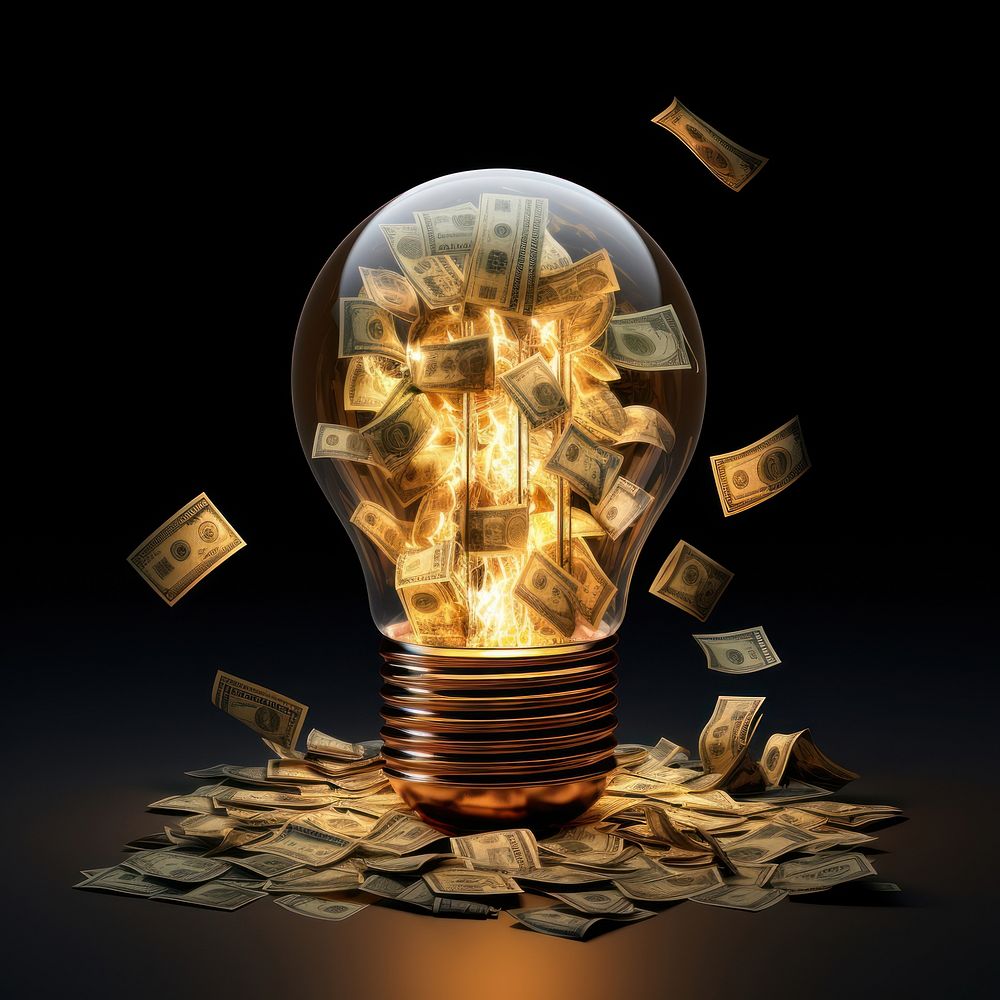 Light bulb money lightbulb innovation | Free Photo - rawpixel