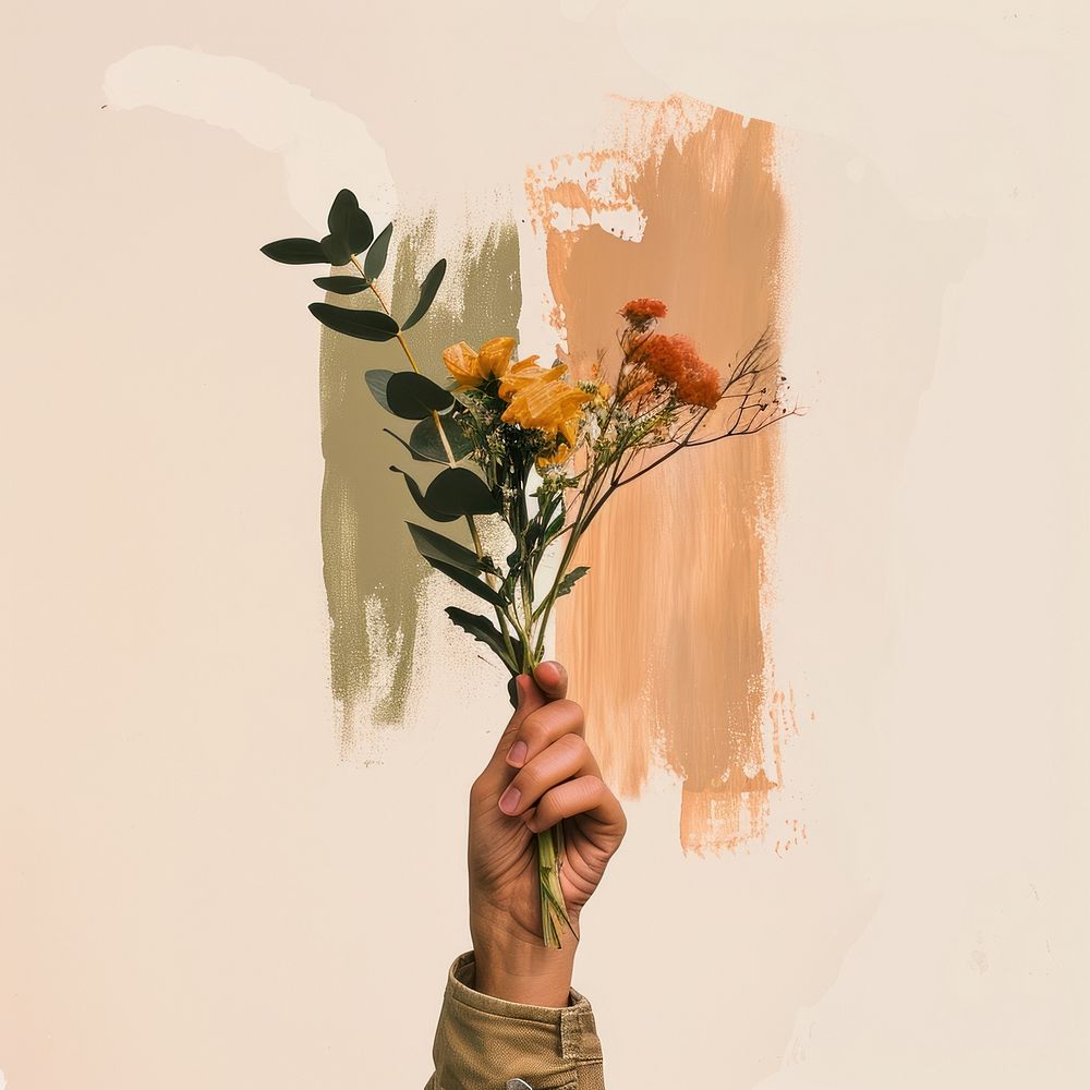 Flower hand art painting. | Premium Photo Illustration - rawpixel
