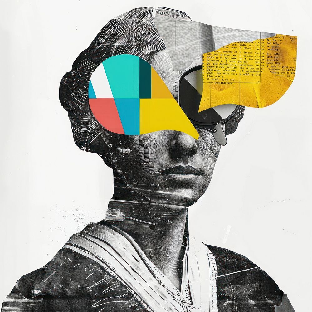 Paper collage judge art portrait | Premium Photo Illustration - rawpixel