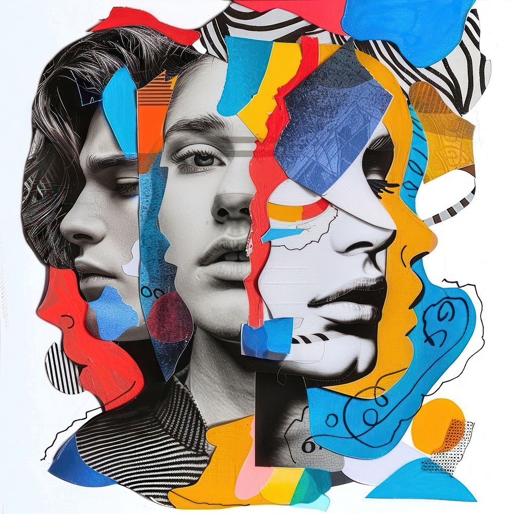 Paper collage sad people art | Premium Photo Illustration - rawpixel