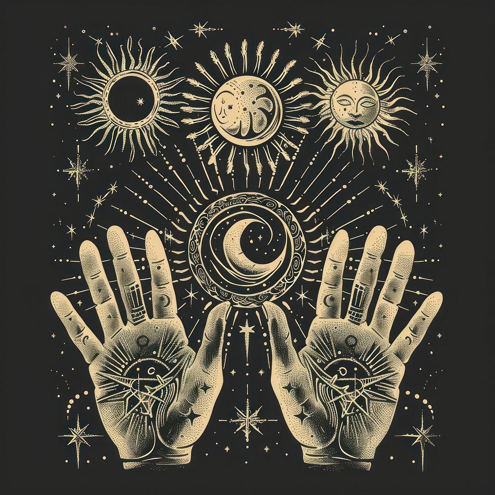 Esoteric graphics drawing hand. | Free Photo Illustration - rawpixel